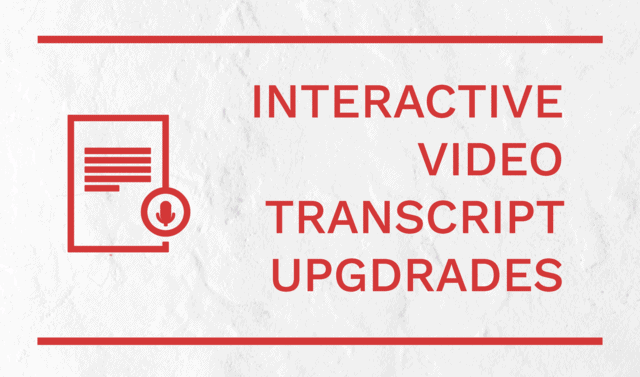 Interactive Video Transcripts Now Supported in Playlists