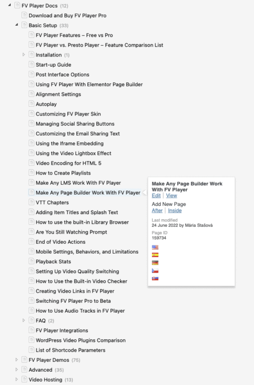 WordPress Drag and Drop Hierarchical Page Management
