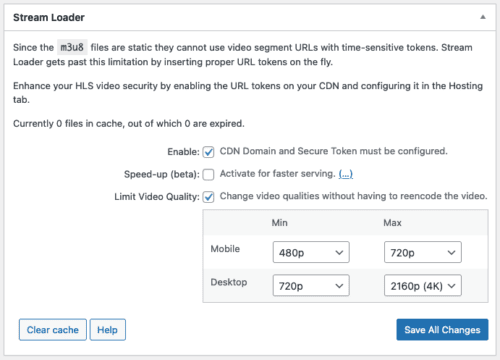 Change Available Video Qualities for Your Viewers