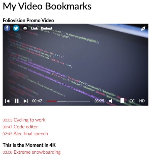 FV Player Bookmarks | Downloads | Foliovision